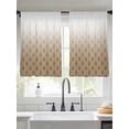 Brown Moroccan Abstract Semi Sheer Curtains 54 Inch Length 2 Panels Set ...