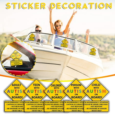 Ozmmyan Autism Safety Reminder Card Truck Wheel Ship Safety Passage ...