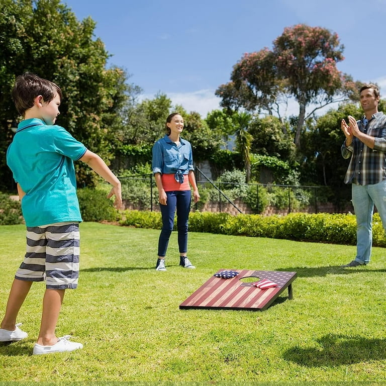 Regulation Cornhole Boards GoSports Set – 4ft X 2ft Solid Wood, 8 Bean ...