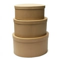 Factory Direct Craft Unfinished Paper Mache Oval Boxes, Set of 3 ...