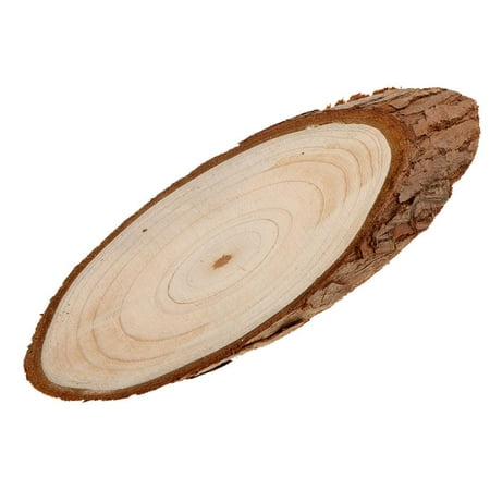 1 Piece Natural Tree Oval Wood Log Slice For Wedding Centerpiece Table ...