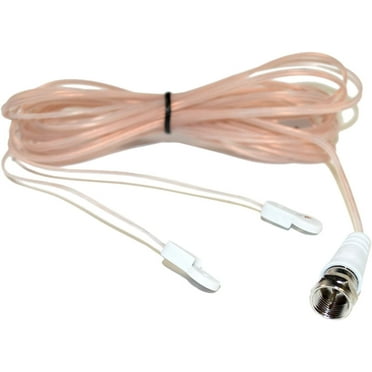 HQRP Dipole FM Antenna Coaxial F-Type Connector for Indoor Radio Home ...