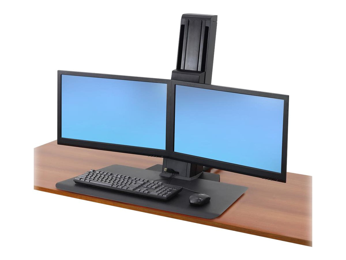 Ergotron WorkFit-SR Dual Sit-Stand Short Surface Workstation Standing ...