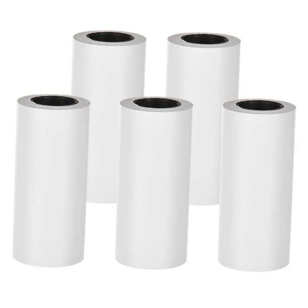 5 rollos de papel térmico autoadhesivo rollo de papel adhesivo blanco ...