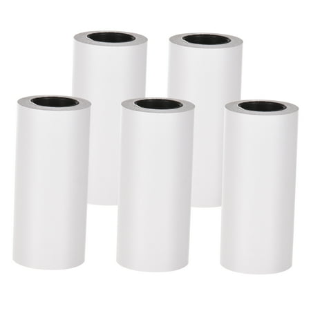 5 Rolls Self-Adhesive Thermal Paper Roll White Sticky Paper BPA-Free ...