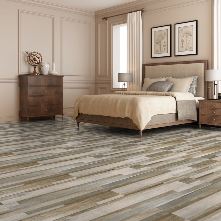 Trafficmaster Hickory 6 In X 36 In Luxury Vinyl Plank