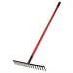 Bully Tools 16-Inch Level Head Rake with Fiberglass Handle, 14 Steel ...