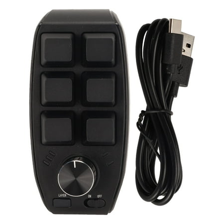 Mechanical Keyboard,6 Key Mini Keypad PC Keypadwith Knob USB Mini Key ...
