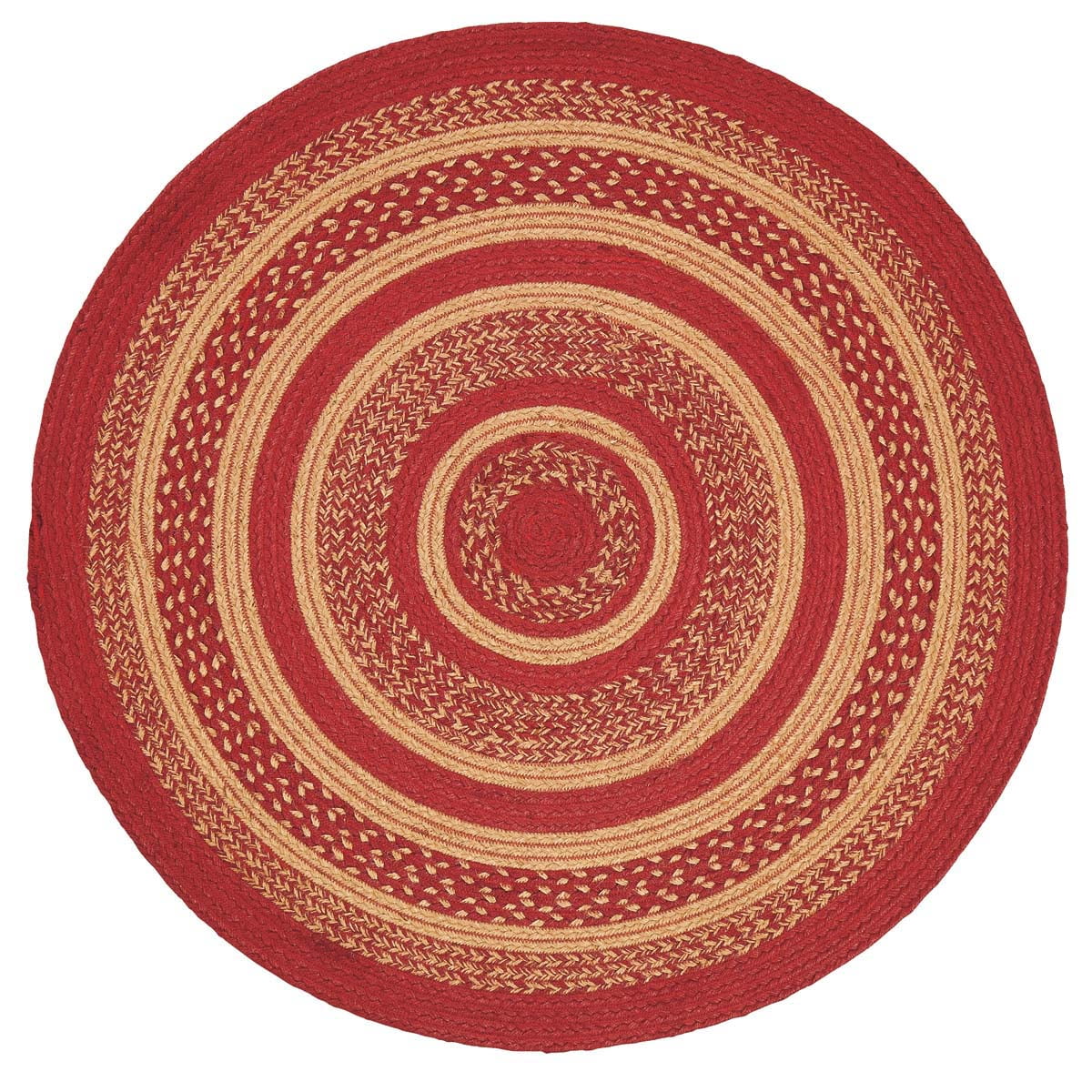Cherry Red Classic Country Flooring Cunningham Jute Round Accent Rug ...