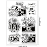Camera Pattern Clear Stamps Plant Scenic Rose Flower Camera Silicone ...