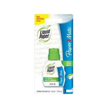 PaperMate Liquid Paper Fast Dry & Smooth Coverage Correction Fluid ...