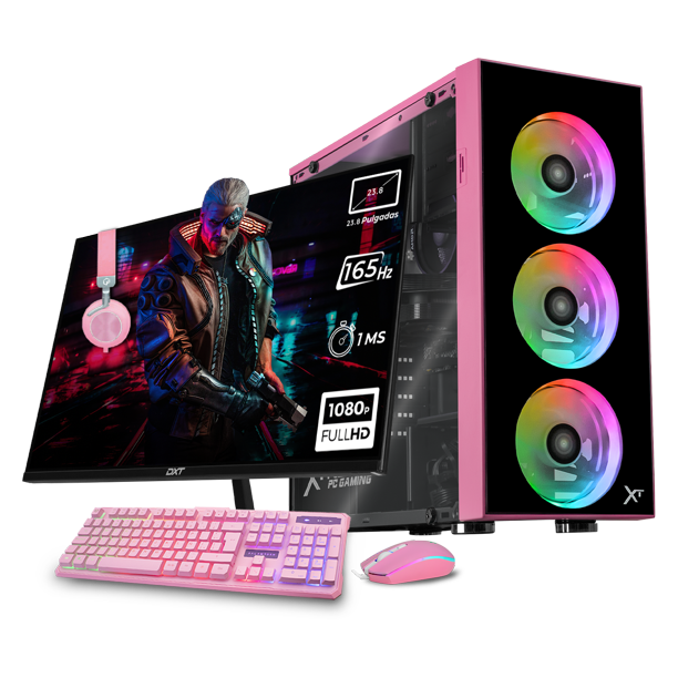 Xtreme PC Gaming Geforce RTX 4060 AMD Ryzen 5 5500 32GB SSD 1TB Monitor ...