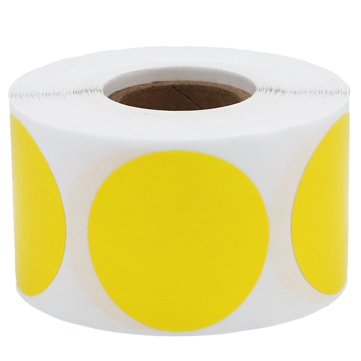 Yellow Circle Dot Stickers | 1.5" Inches Round | 500 Pack - Walmart.com