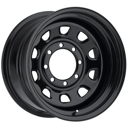 16x8 Vision HD 85H Soft 8 Gloss Black Wheel 5x4.5 (0mm) CAPS SEPARATE ...