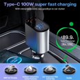 4-in-1 Retractable Car Charger Fast Charger Dual Port USB-C Cable ...