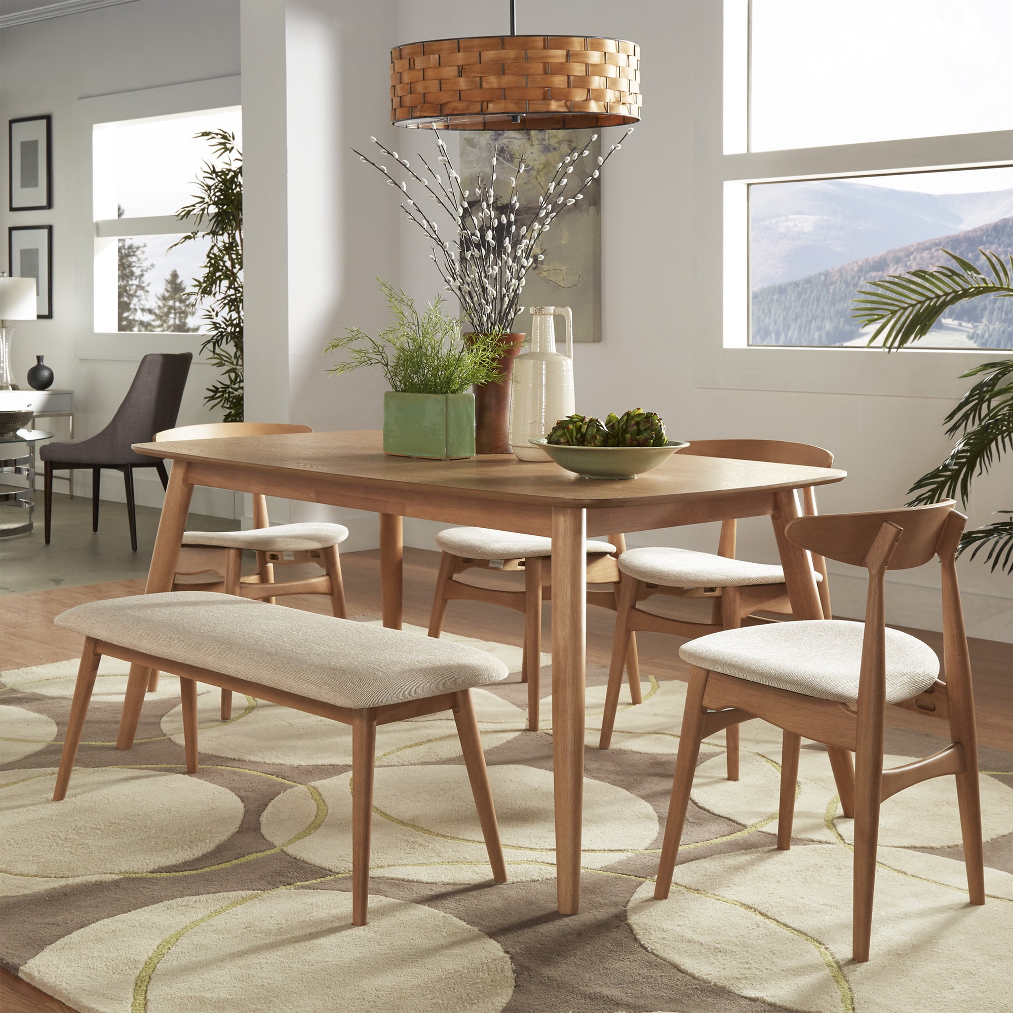 Weston Home Mid Century Modern 63 Wood Tapered Legs Dining Table Weston Home Mid Century Modern 63 Wood Tapered Legs Dining Table
