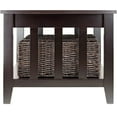 Winsome Wood Morris Coffee Table with 3 Storage Baskets, Espresso ...