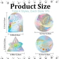 4Pcs 4 Styles PET Rainbow Window Clings Stickers Non Adhesive Sun ...