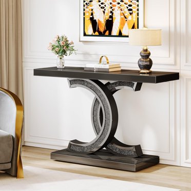 Tribesigns Modern Mirrored Entryway Table, 43" Console Table with ...