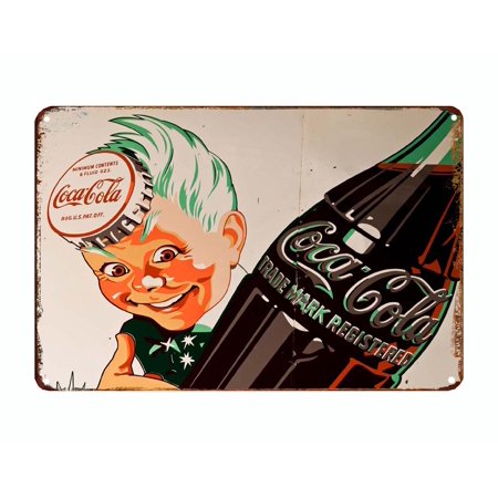 coca cola sprite boy 1940s metal tin sign vintage style reproduction 12 x 8 inches | Walmart Canada