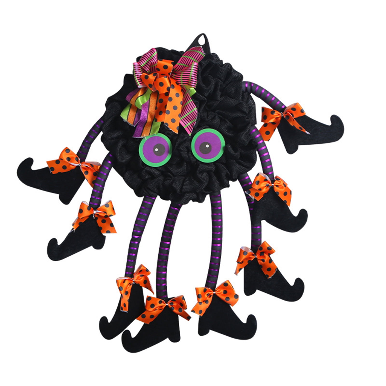 Halloween Spider Door Hanging Decoration with Bowknots - Soft Cloth ...