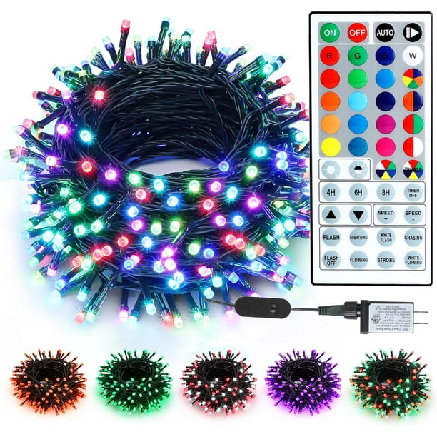 Color Changing Christmas Lights, 66ft 200 LED RGB String Lights with ...