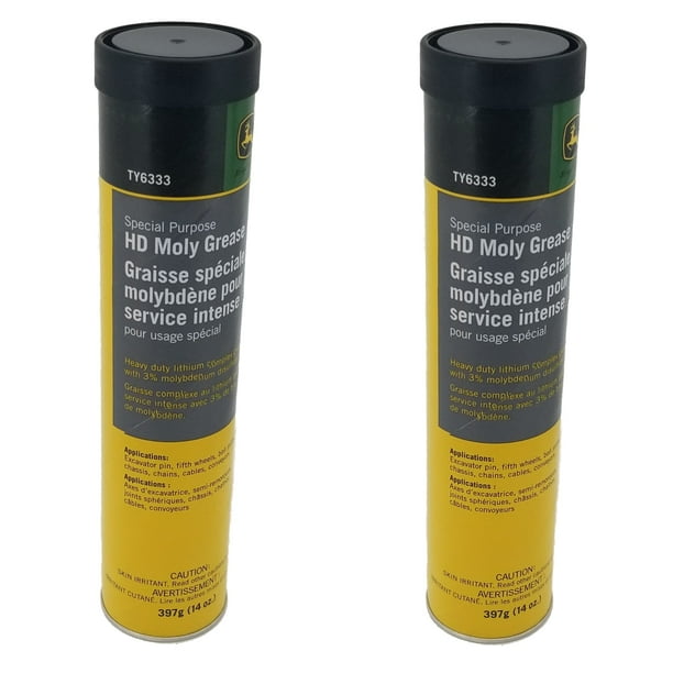 John Deere Original Equipment HD Moly Grease Grease (SET OF 2) - TY6333 ...