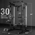 Mikolo Power Rack Cage, Adjustable Weight Rack with Workout Attachments ...