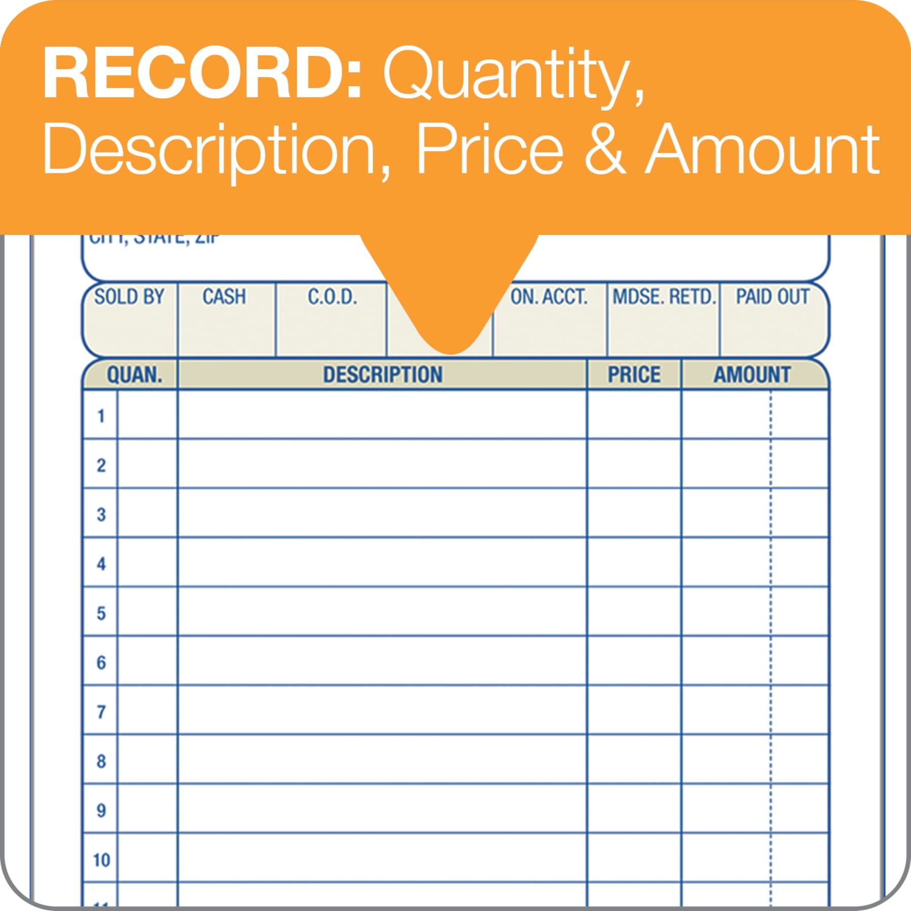 Adams Sales Order Book, 2-Part Carbonless Forms, 4-3/16 x 7-3/16 in ...