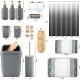 32PCS Bathroom Set Bathroom Accessories with Shower Curtain and Bath ...