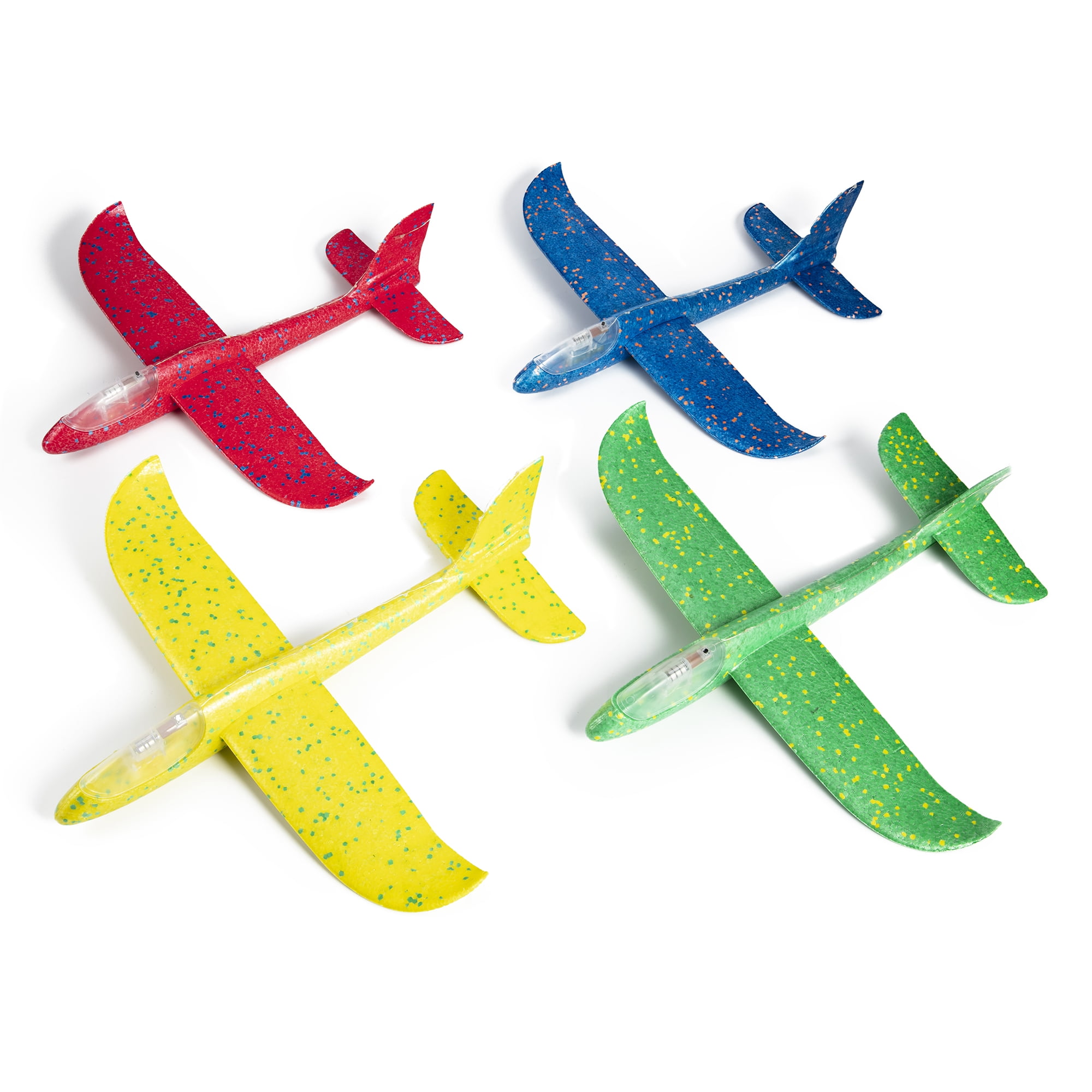 Foam Airplanes Toy, 4 Light Modes, Large Throwing Foam Planes, Flying ...