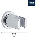 Grohe 27074000 Rainshower Wall Hand Shower Holder Round In Starlight ...