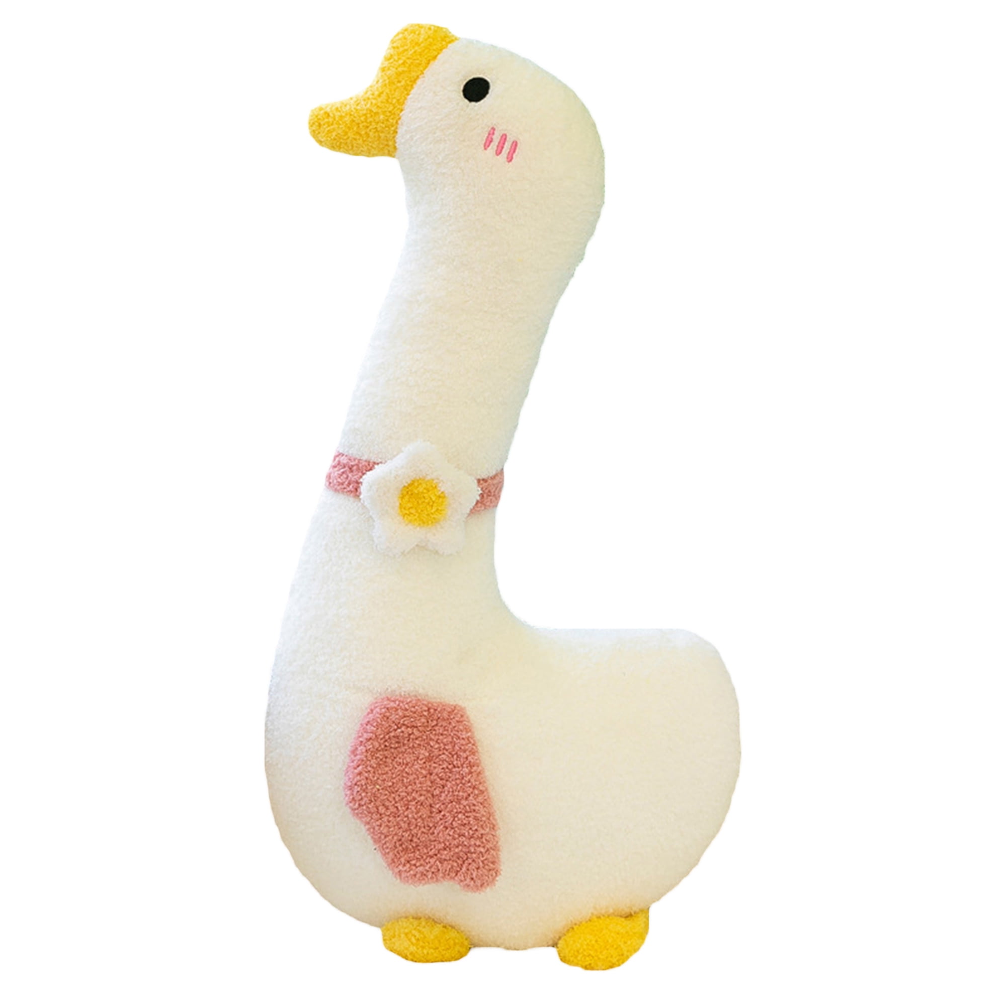 Lamuusaa Cartoon Goose Plush Toy, Cute Stuffed Animal Soft Throw Pillow ...