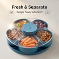 Divided Serving Tray That Spins - Perfect for Snacks, Dips & Party ...
