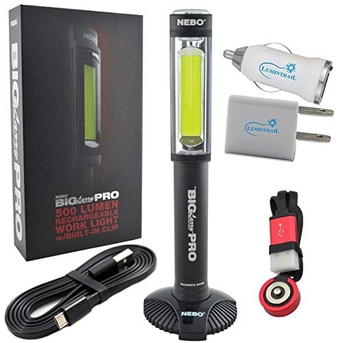 NEBO Big Larry Pro 500 Lumen Work Light USB Rechargeable Magnetic LED ...