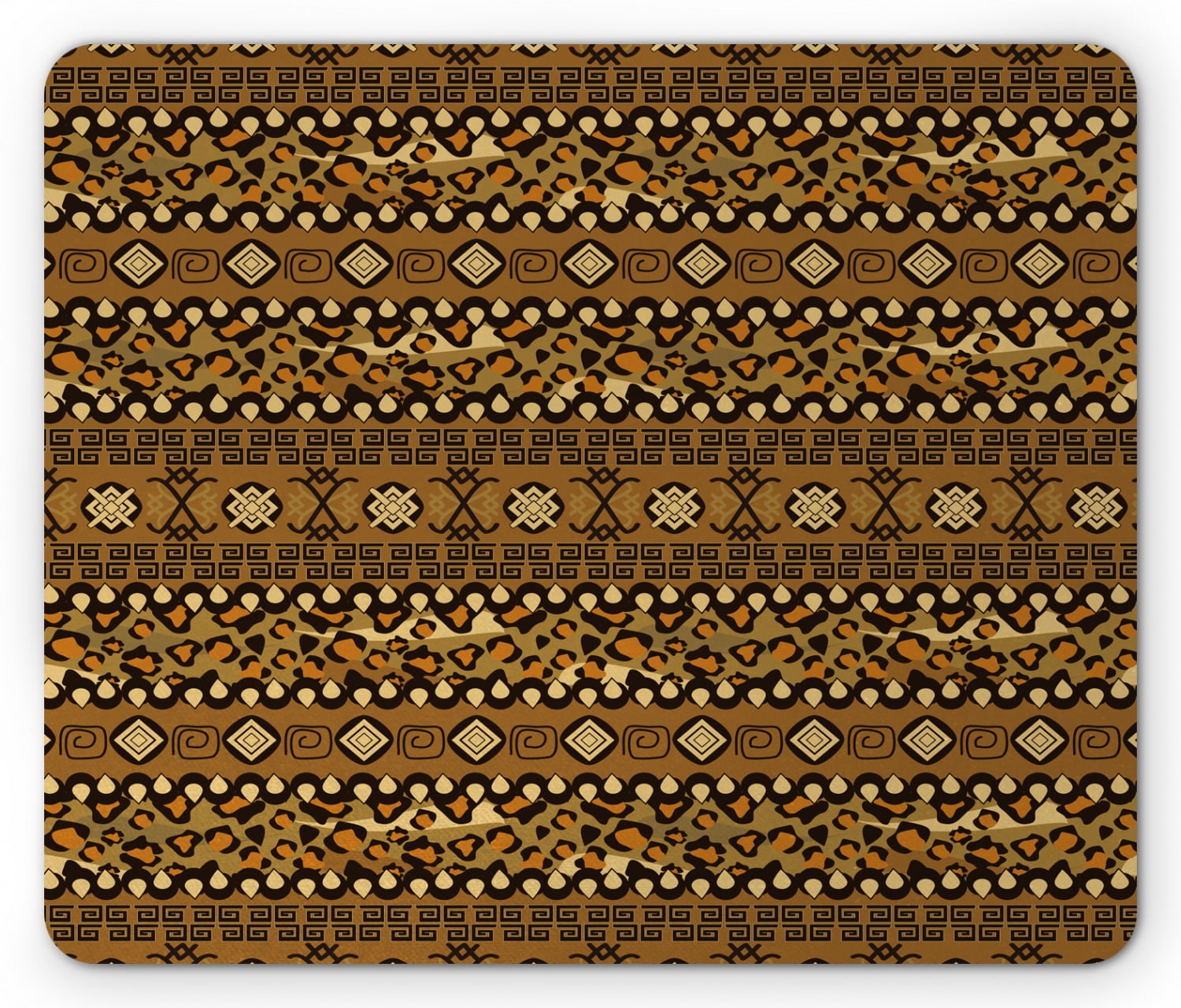 Zambia Mouse Pad, Wild Tropical Animal Camouflage Skin Pattern Bohemian ...