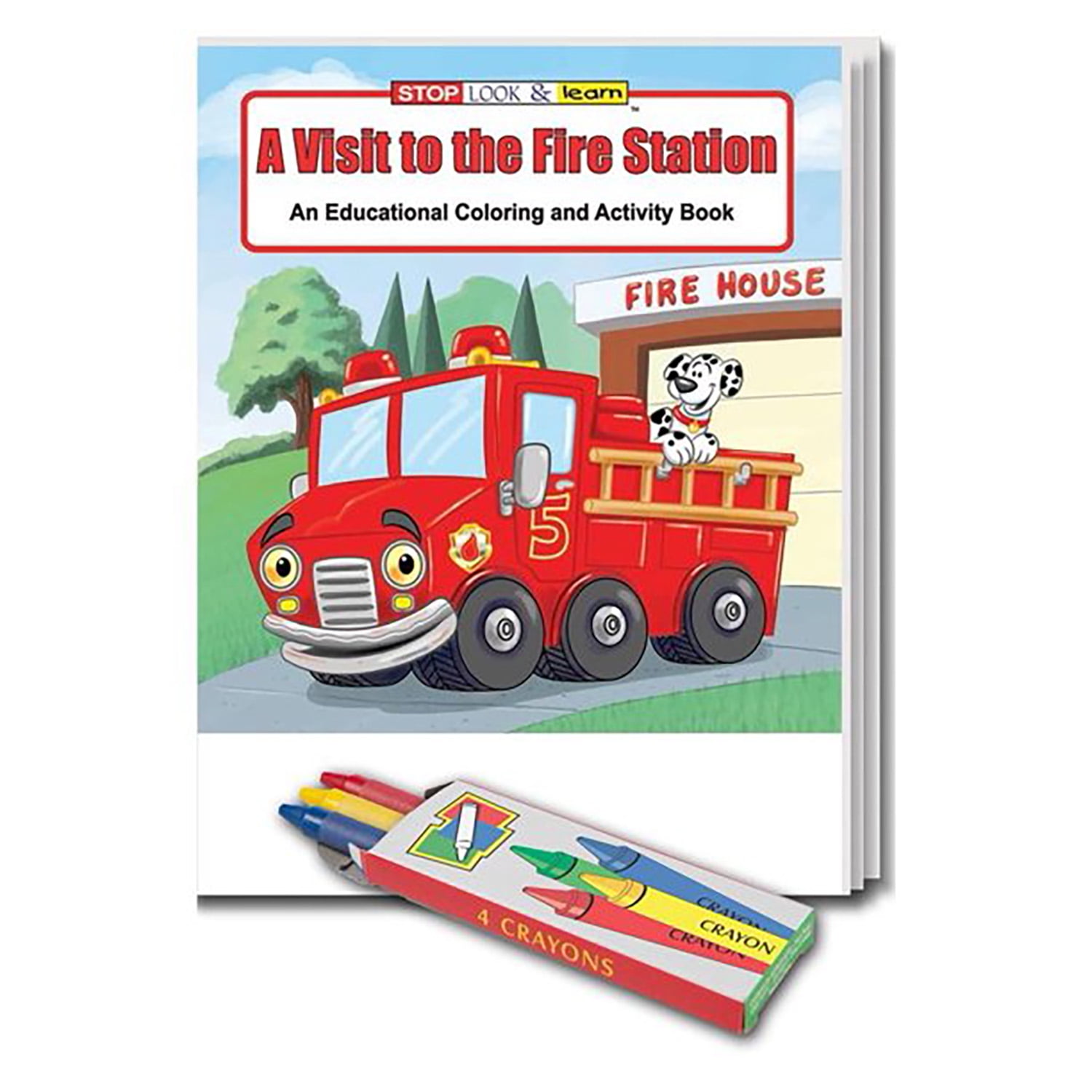 25 Pack - A Visit to The Fire Station Kid's Educational Coloring ...