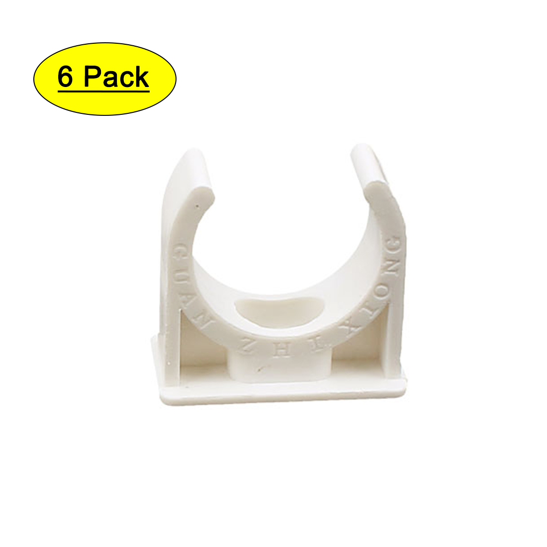 6PCS 25mm Diameter White PVC Water Tube Pipe Hose Fitting Clamps Clips ...