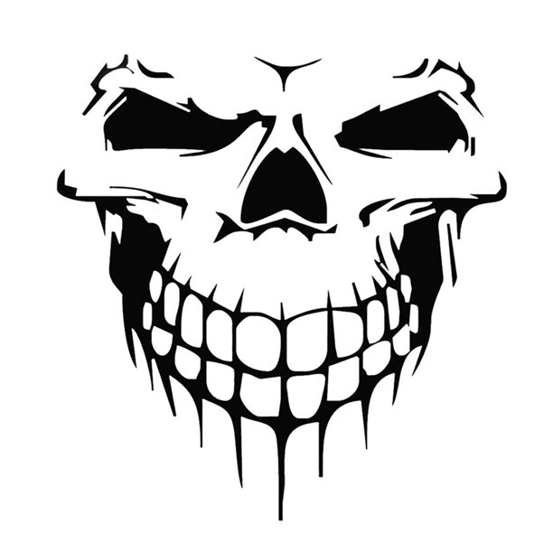 Skull Stickers Car Trucks Windows Doors 3D Skull Decals Signs Styling ...