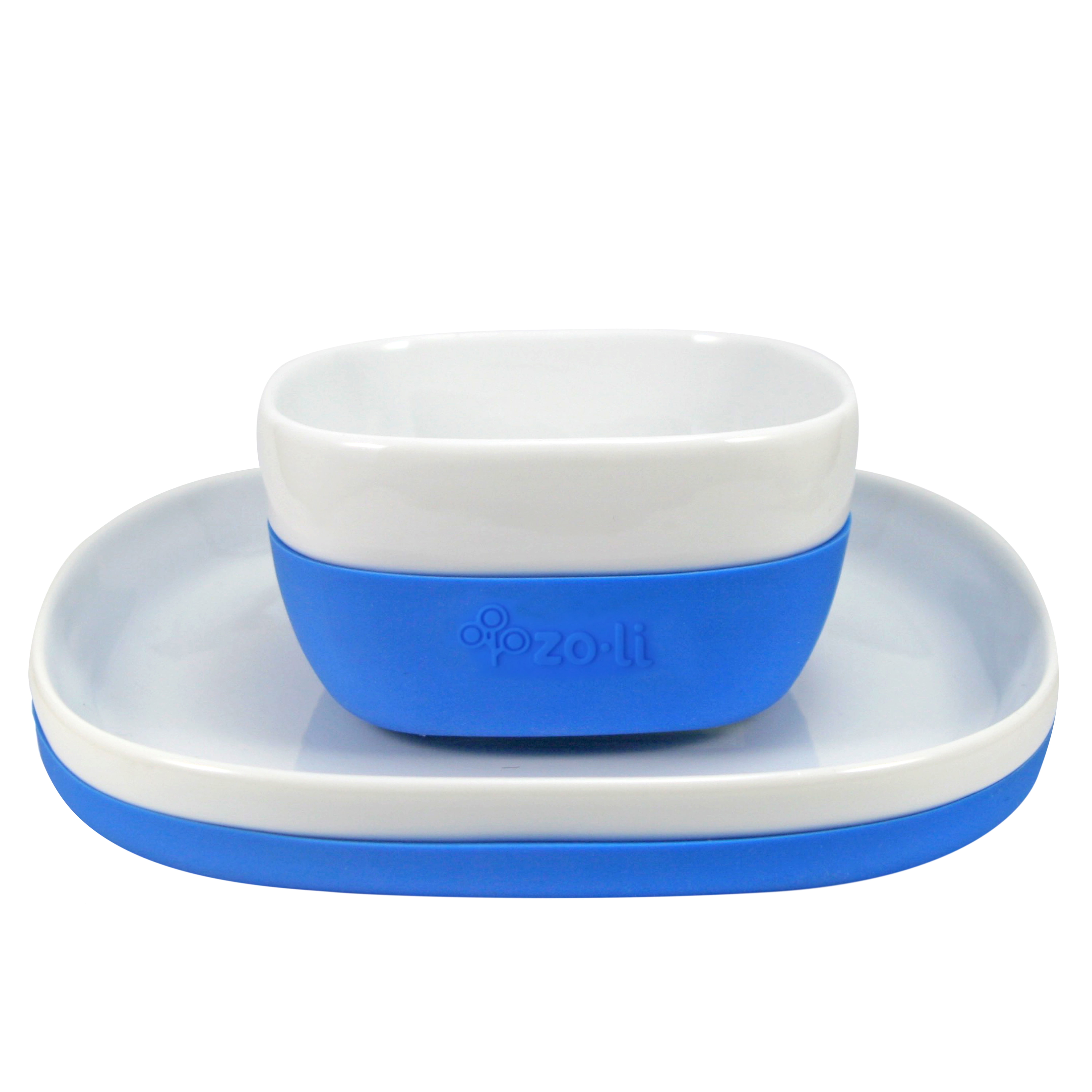 ZoLi NOSH Ceramic Bowl & Plate, Blue - Walmart.com