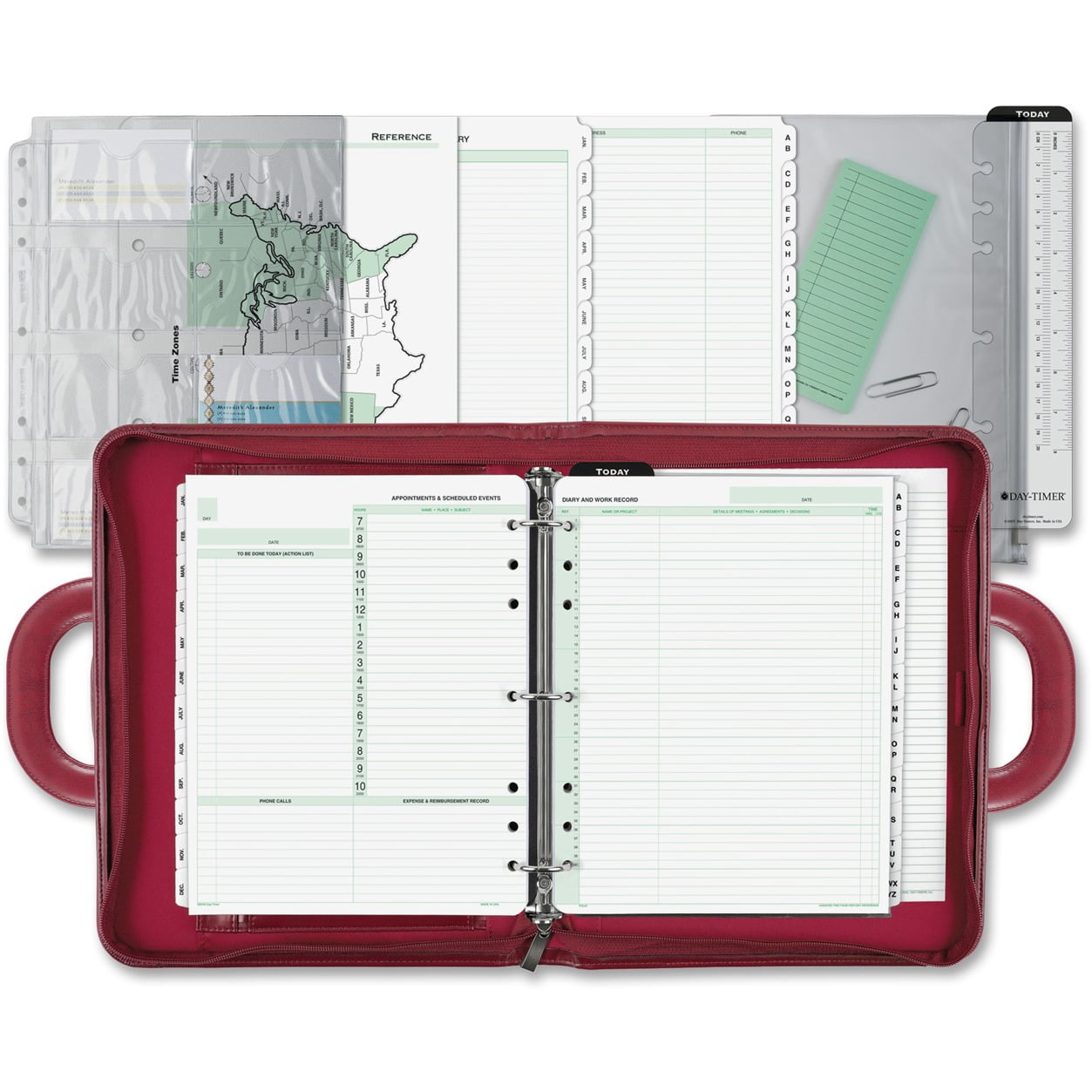 Day-Timer, DTM46463, Vinyl Attache Binder Organizer Set, 1 Each ...