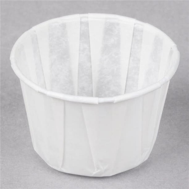 Genpak F200 2 oz Paper Portion Cup Pleated, White - Case of 5000 ...