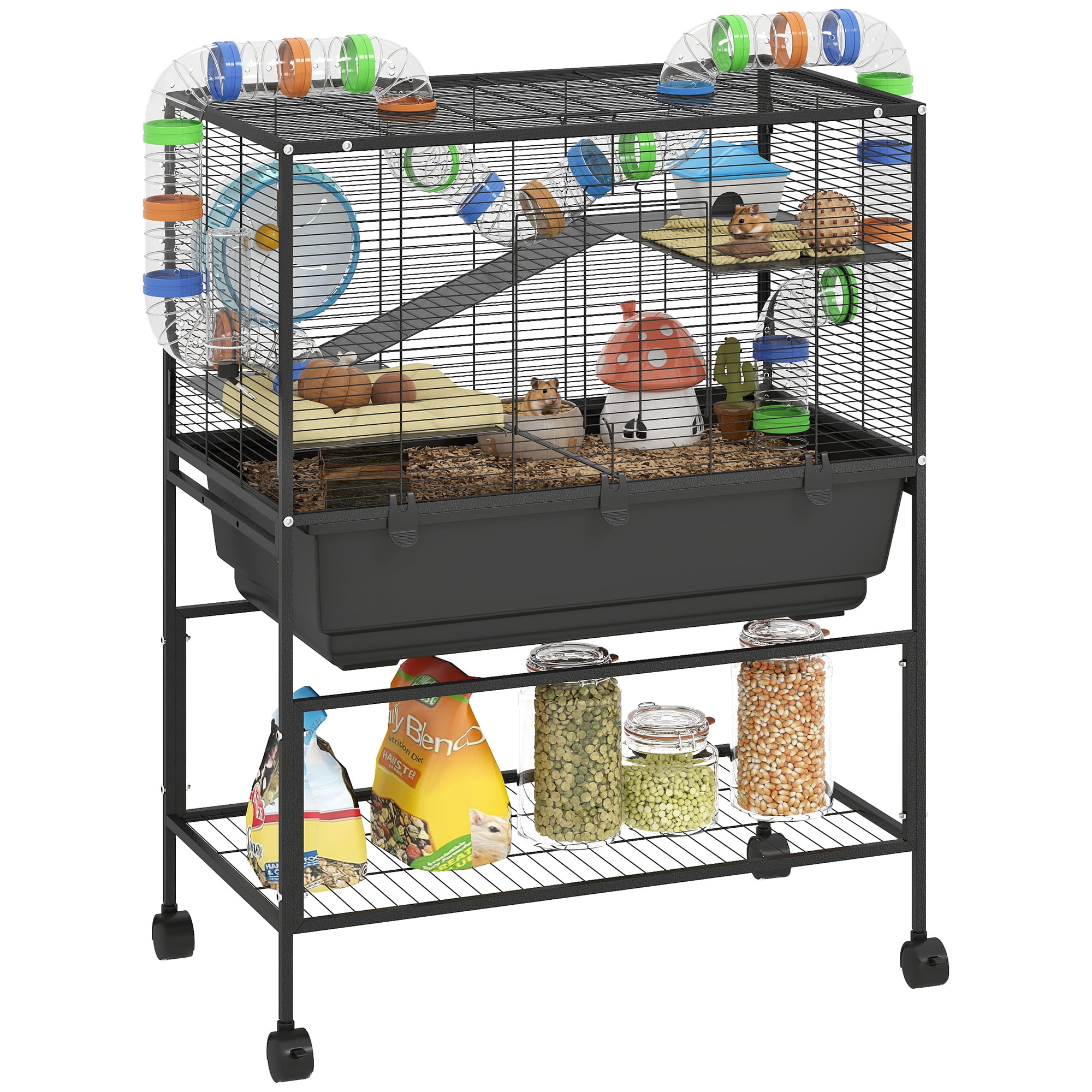 Click here for Pawhut Large Hamster Cage  3 Tier Rolling Gerbil C... prices