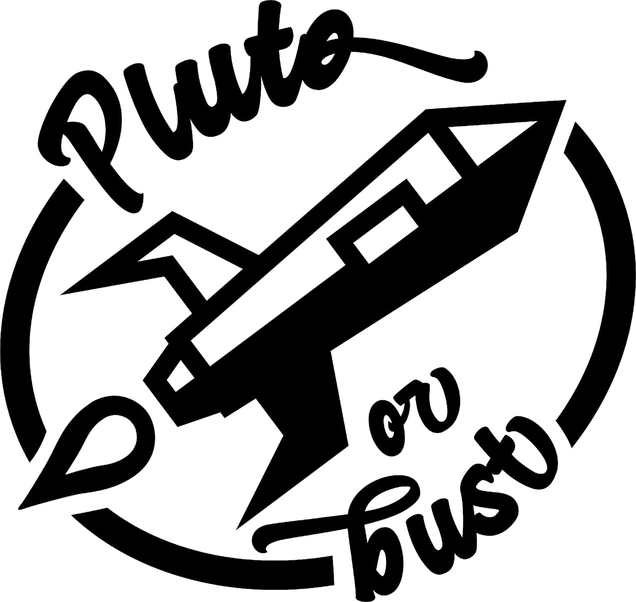 Pluto Or Bust Funny Rocket Outer Space Planet Spaceship Wall Decals for ...