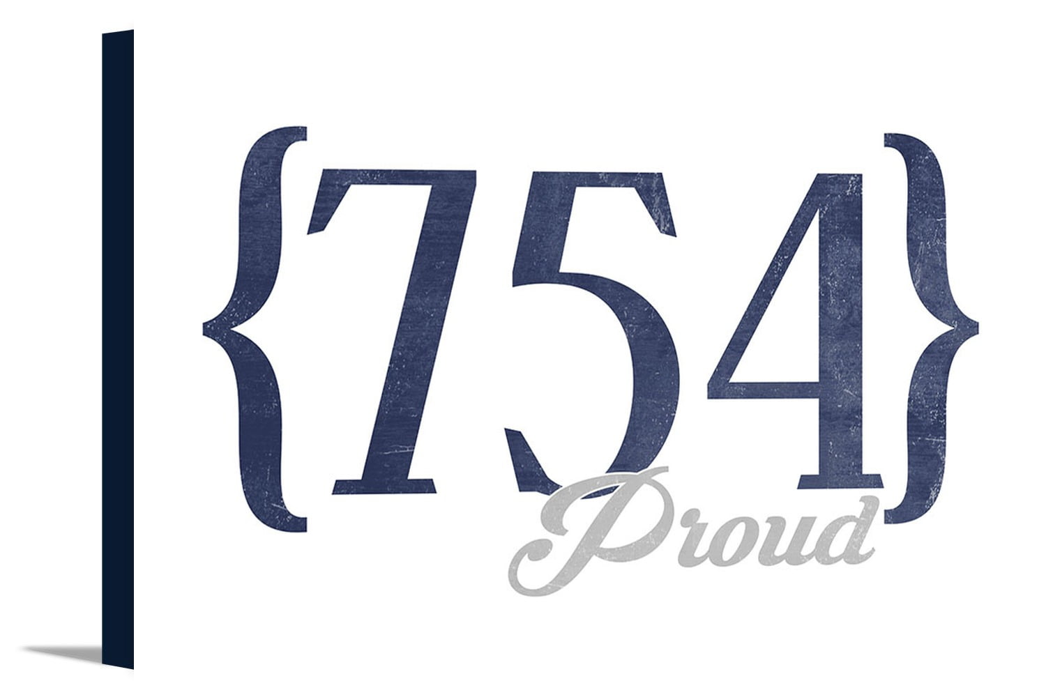 Hollywood, Florida - 754 Area Code (Blue) - Lantern Press Artwork ...