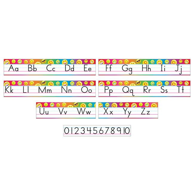 Trend Enterprises T-8288 Emoji Alphabet Line Manuscript Bulletin Board ...