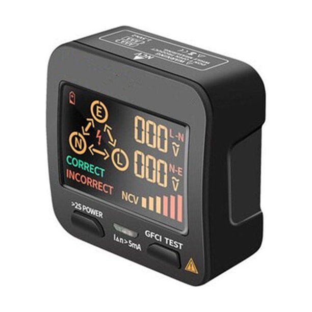 Justharion 40Khz-1Khz Digital Socket Tester Voltmeter Ground Zero Line ...