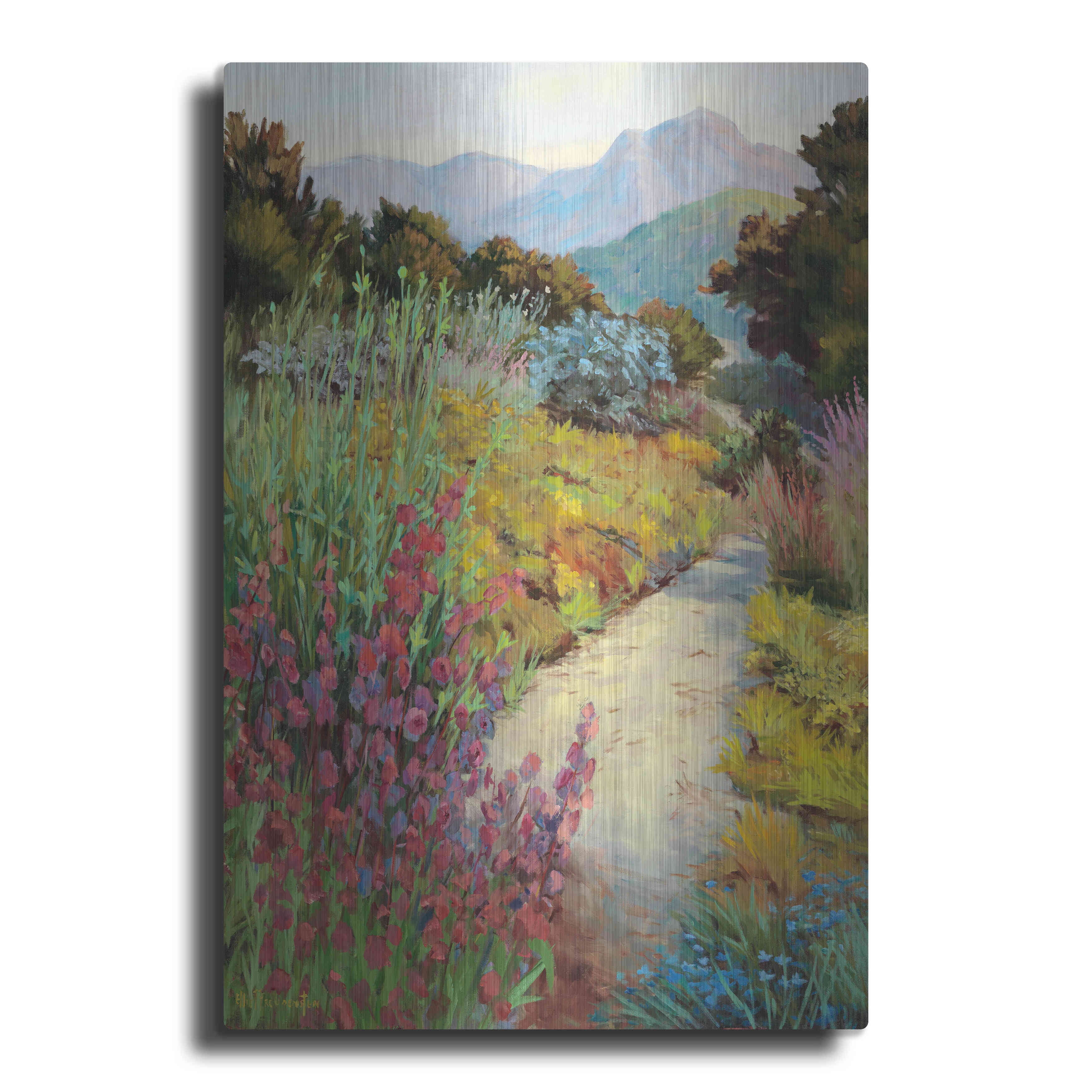 Luxe Metal Art 'Garden Path' by Ellie Freudenstein, Metal Wall Art, 12 ...