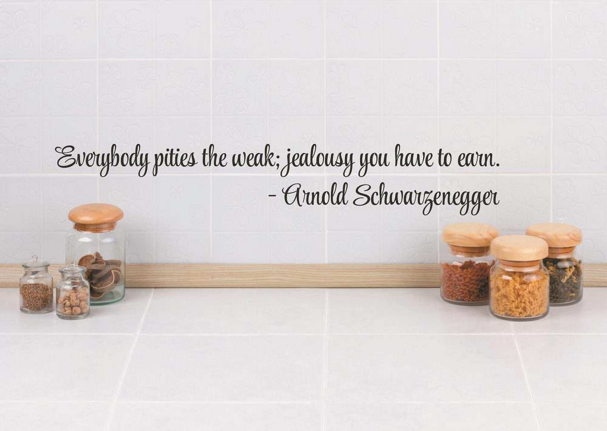 Wall Sticker Decal : Everybody pities the weak; jealousy you have to ...