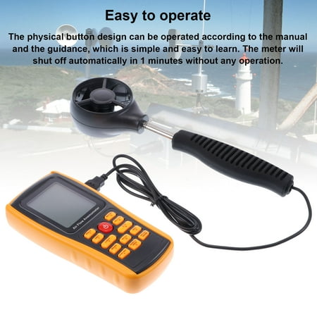 Multifunctional Anemometer Digital LCD Backlight Display Wind Speed ...